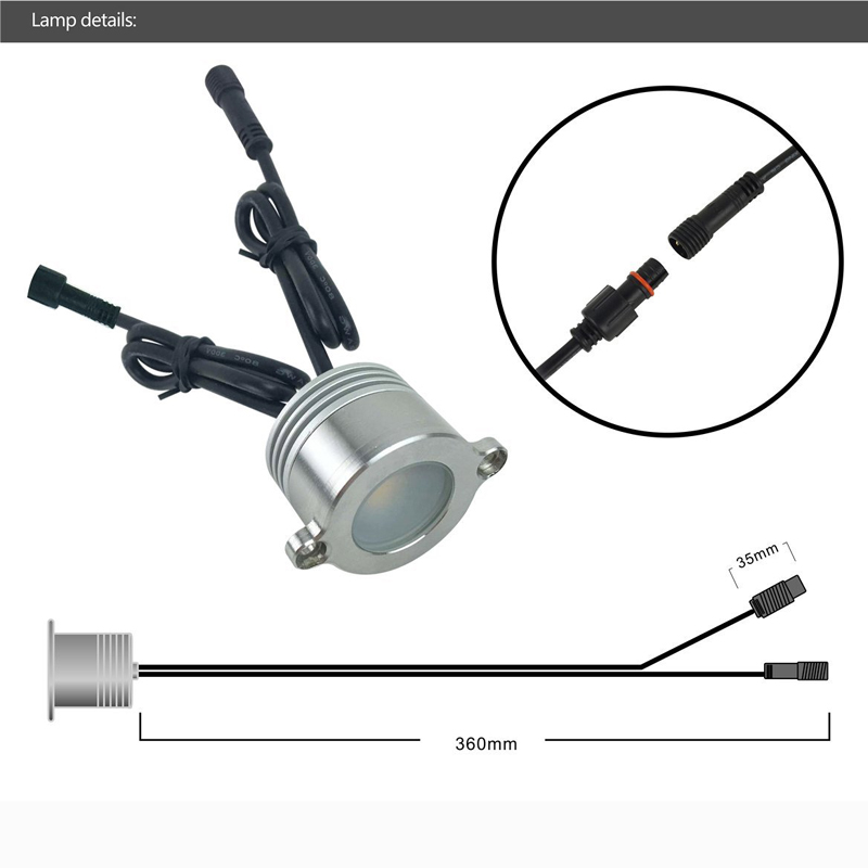 12V 1W LED Handrail Light IP67 LED Armrest Light LED Spot light GNH-HR ...